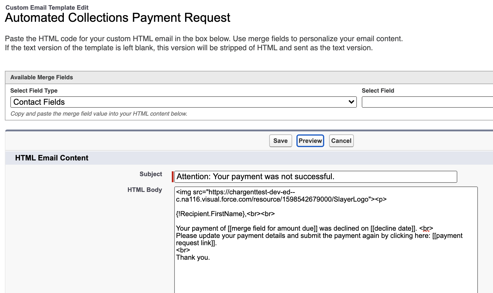 Adding a logo to your Automated Collection Emails