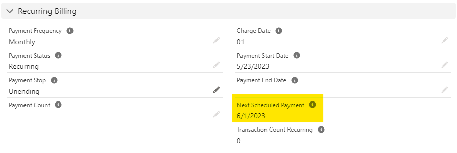 How do I retry a declined transaction in Recurring Billing?