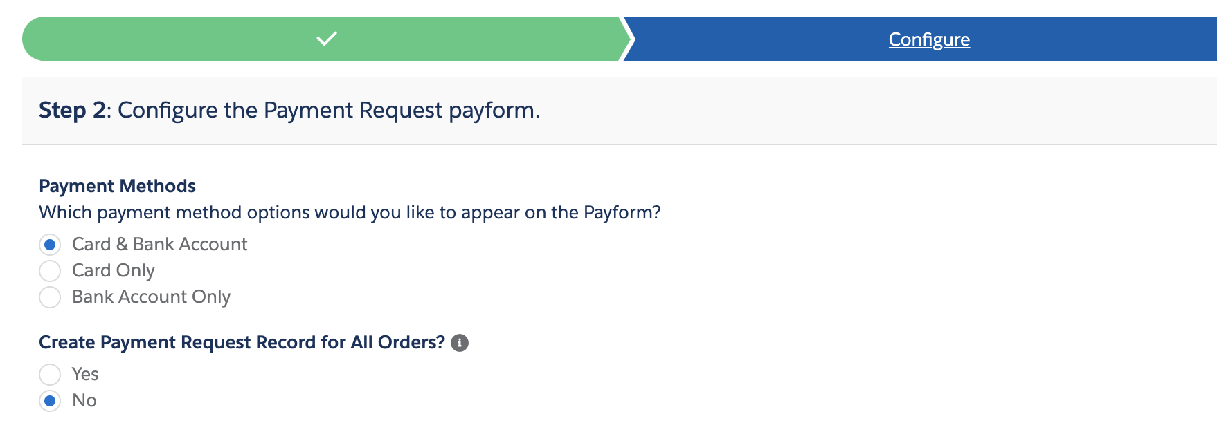 Create Payment Request Record for All Orders
