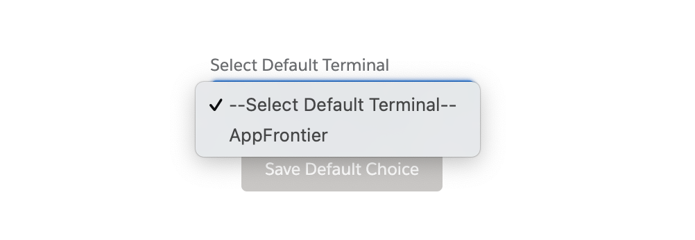 Chargent Terminal: Assign Default Terminal